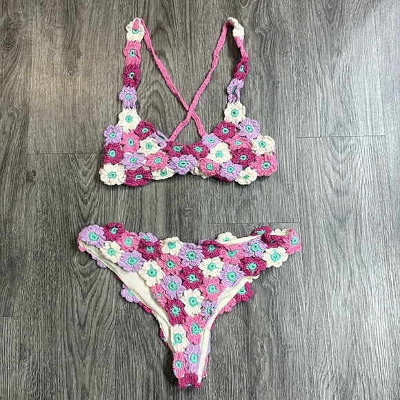 Beach Riot | Swim | Beach Riot Shannon Crochet Bikini Top And Bottom ...